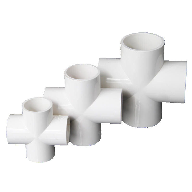 PVC Equal Cross 4-way Connectors Pipe Fittings Joint Inner Dia 20mm ...