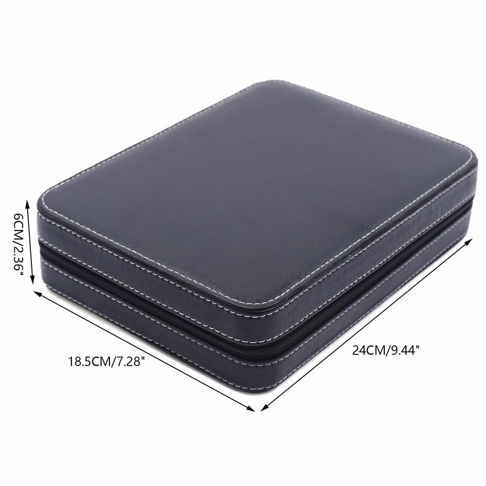 8 Slot Watch Box Display Organizer Storage Travel Watch Case W/ Zipper ...