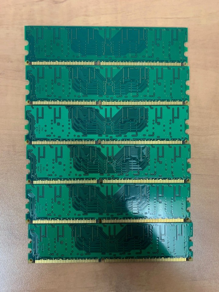 6x SMART 256MB DDR DIMM DDR1 PC2700 DDR-333MHZ 184PIN ECC UBDIMM 15 ...