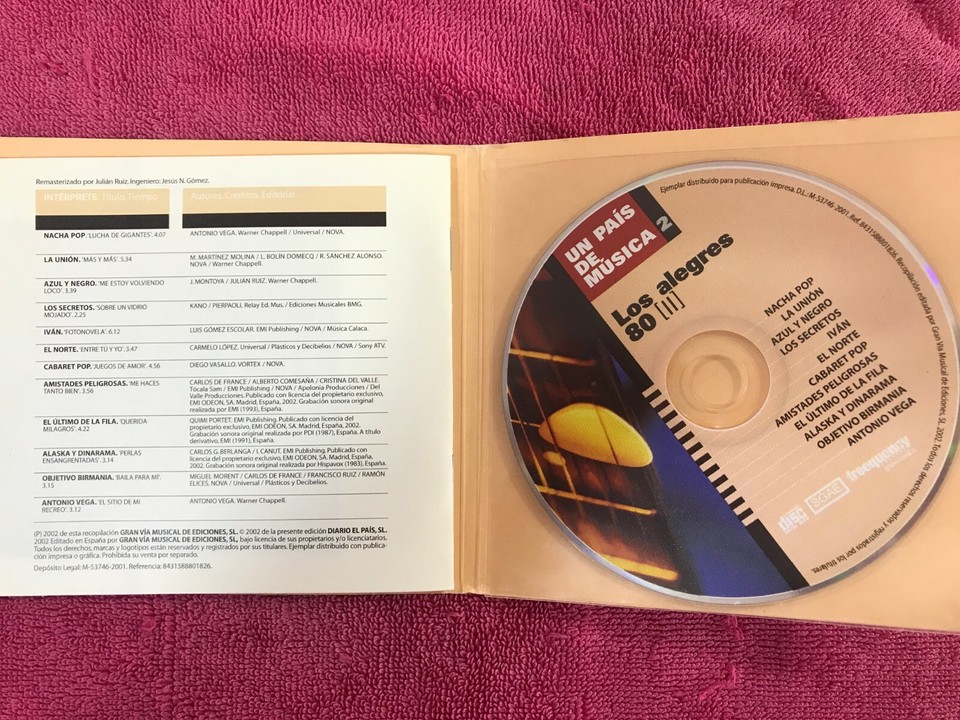 Un Country Of Music CD Book Alaska And Dinarama Nacha Pop Blue Black El ...