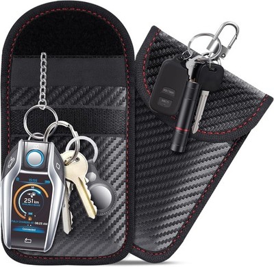Faraday Pouch for Car Keys, Pack of 2 Anti-Theft RFID Key Fob ...