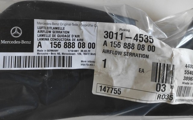 MERCEDES-BENZ GLA X156 Front Left Air Flow Serration A1568880700 ...