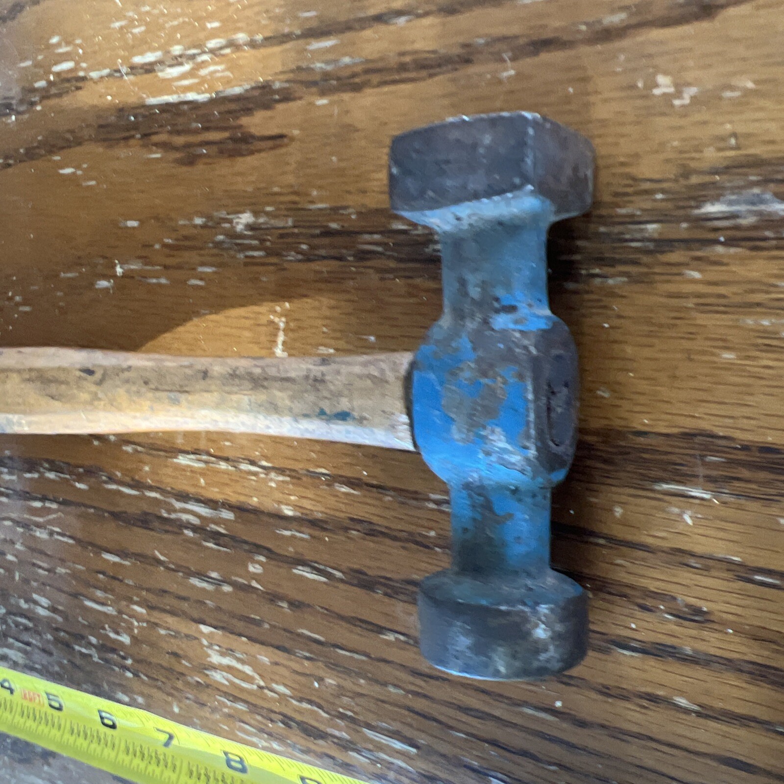 Vintage Auto Body Hammer Round + Square Head Wood Handle Blacksmith ...