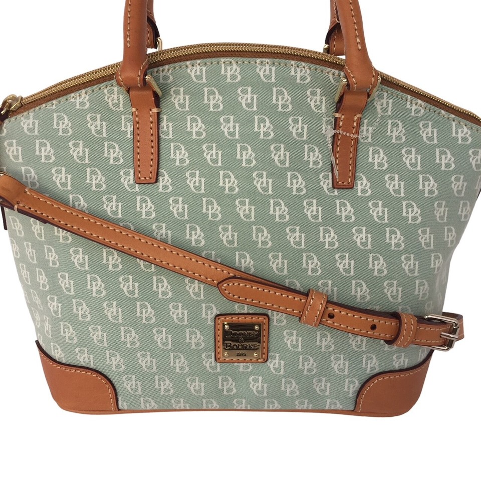 Dooney Bourke Handbag Charlie Satchel Canvas Crossbody Signature Logo ...