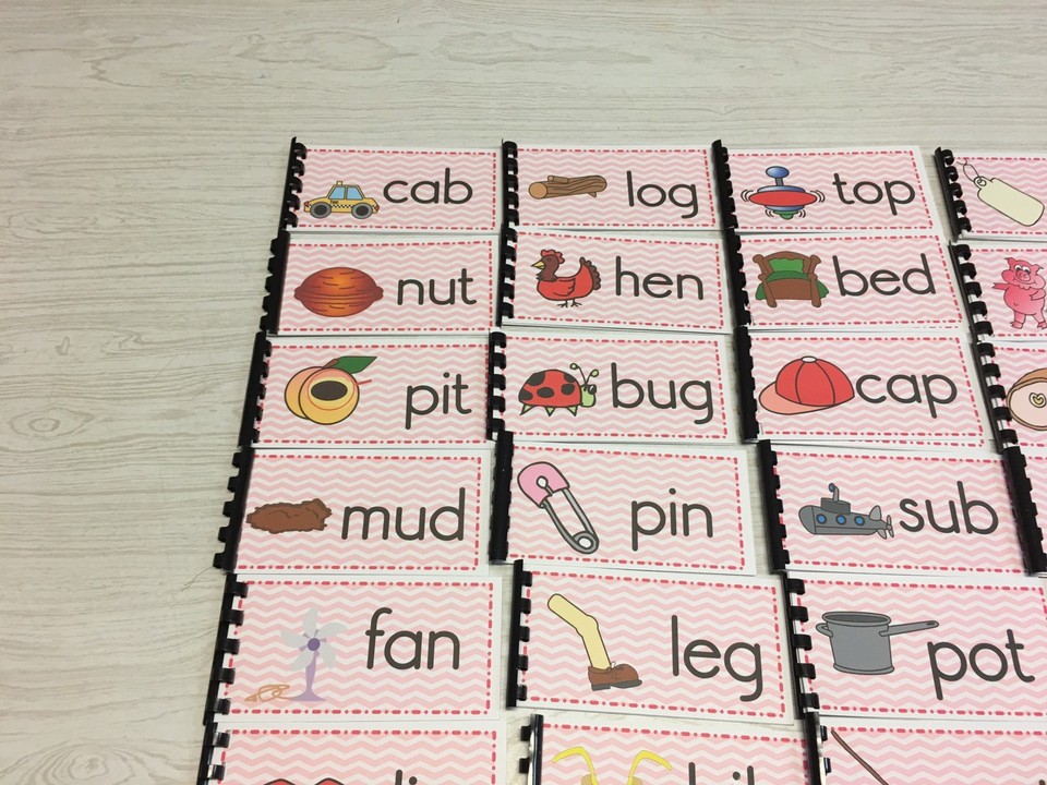 NEW Montessori Materials -The Pink Series - 24 CVC Word Families ...