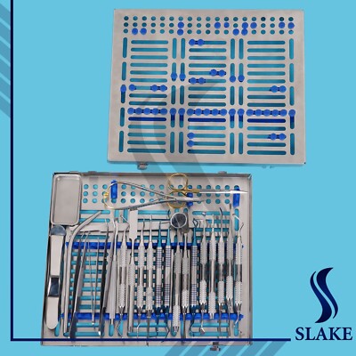 33 PCS ORAL DENTAL EXTRACTION SURGERY BASIC DENTAL INSTRUMENTS SET WITH ...