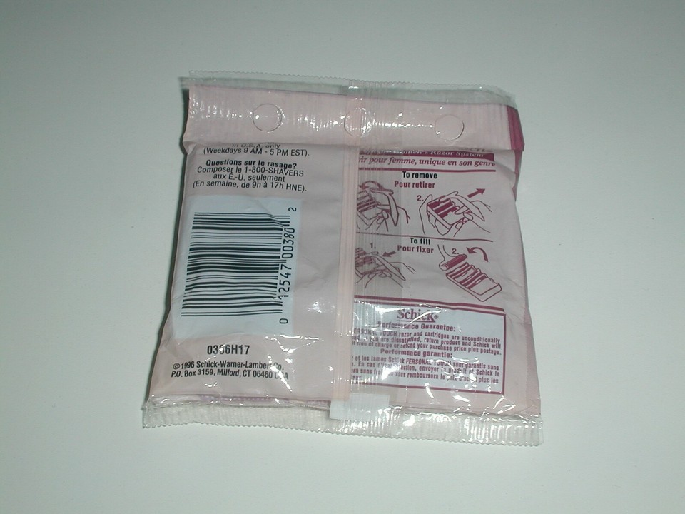 Schick Personal Touch Razor 4 Refill Blades New Unopened Package ...