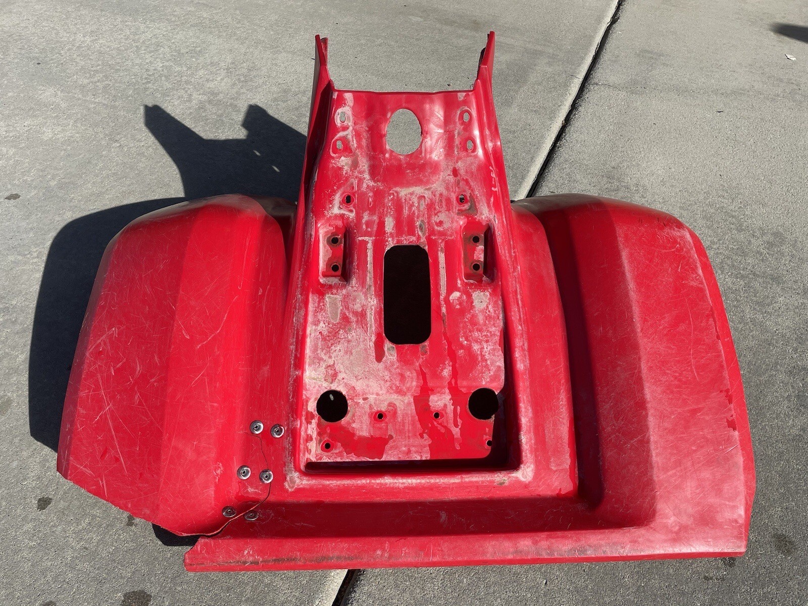 1985 Honda ATC350X Rear Fender Plastics Mud Flap | Genuine OEM | Red | ABS | Vintage Part ...