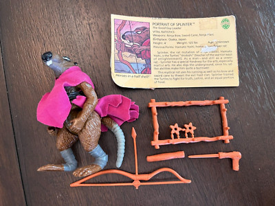 VINTAGE 1988 TMNT Teenage Mutant Ninja Turtles SPLINTER 100% Complete ...