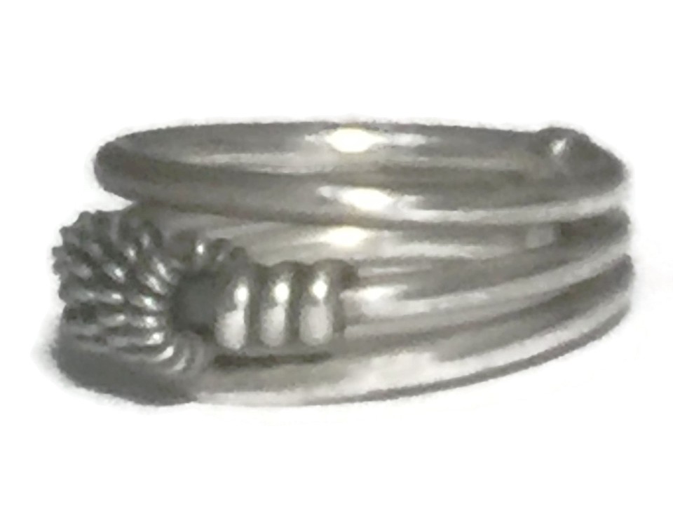 Vintage Rope Chain Band Sterling Silver Southwest Thumb Ring BoHo Size ...