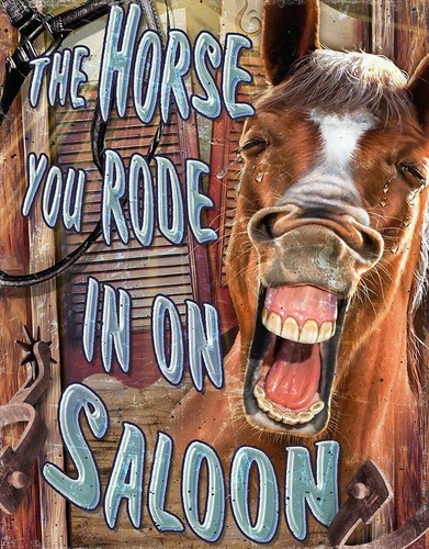 New The Horse You Rode In On Saloon Decorative Metal Tin Sign Made in ...