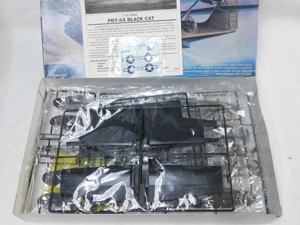 1/72 Academy WWII Consolidated PBY-5A Black Cat Catalina Plastic Model ...
