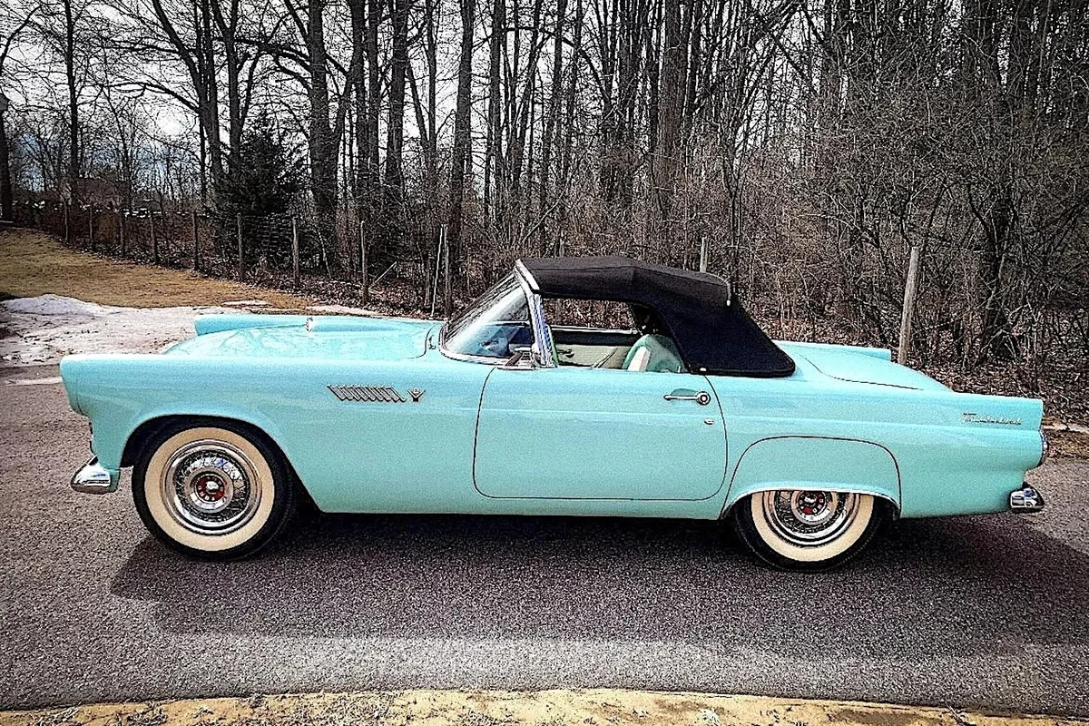 1955 T-Bird Comes With Both Tops, Original V-8