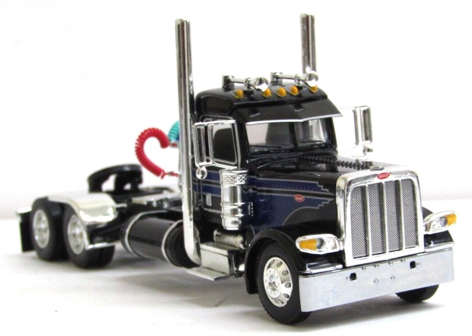 DCP black w/blue stripes Peterbilt 389 daycab tractor 1/64 new no box ...