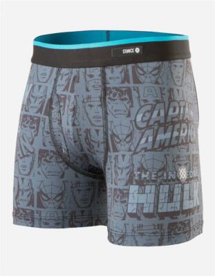 Stance Incredible Hulk Iron Man Captain America Poly Blend Boxer Brief ...