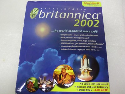 Encyclopedia Britannica 2002 - Deluxe Edition CD for Windows Version ...