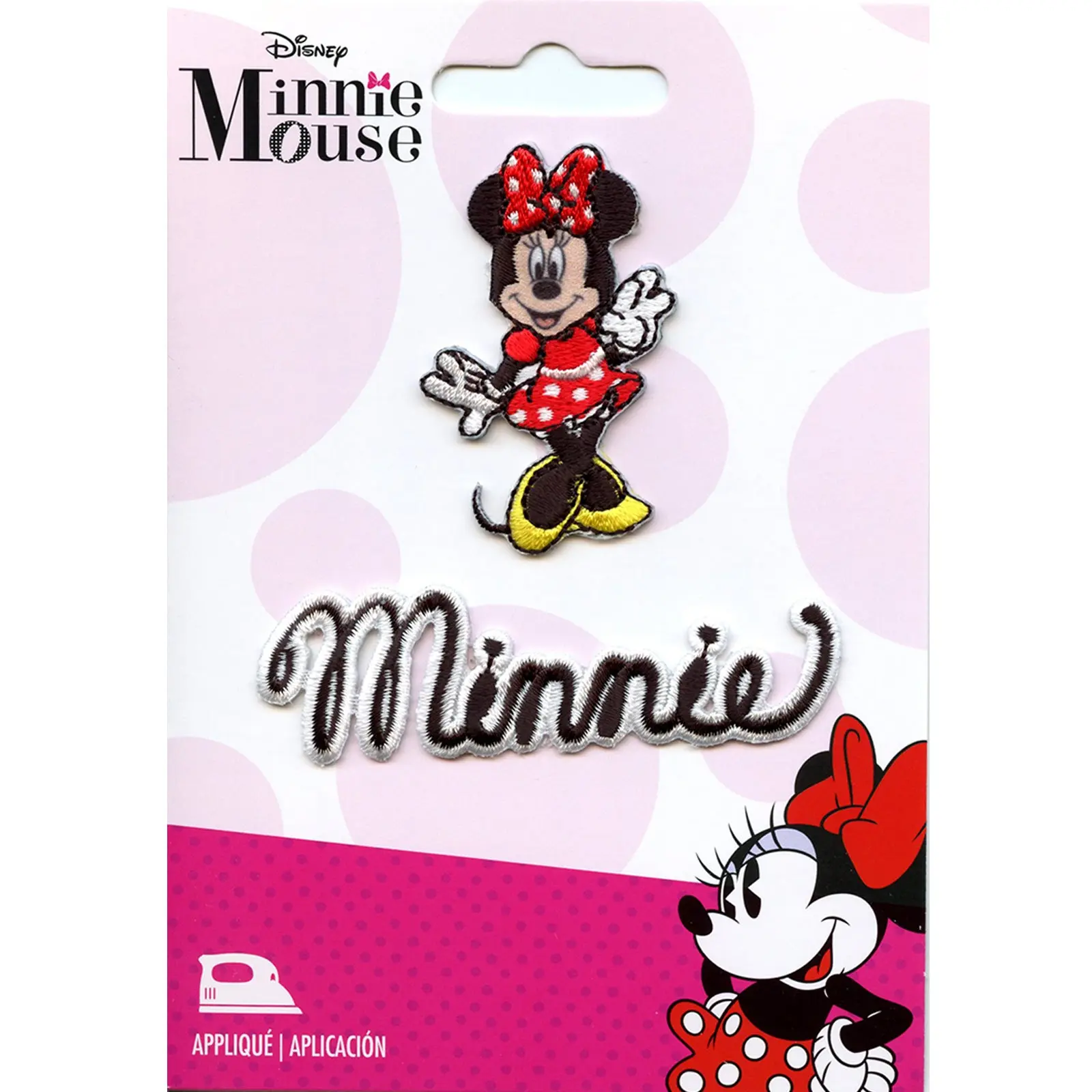 Disney Minnie Mouse With Script Iron on Embroidered Patch | eBay