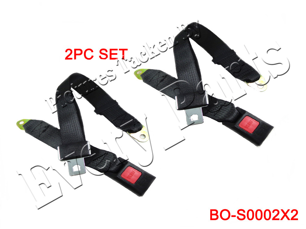 2 point Seat Saftey Belt Harness Kit Go Kart UTV Buggie Single Double 2 ...