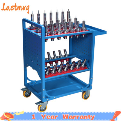 Rolling Tool Cart 40 Taper Tool Holder Mobile CNC Tool Cart 35 Capacity ...
