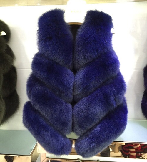 Women Fur Vest Real Natural Fur Vest Coat Real Jacket Real Fox Fur ...