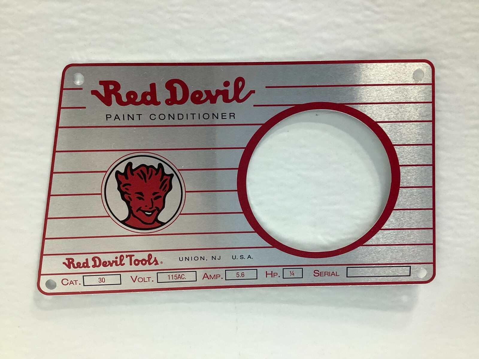 Red Devil Model 30 Paint Conditioner Shaker ID Tag | eBay