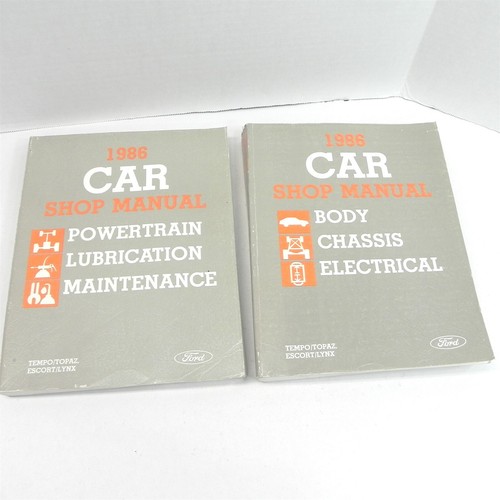 VINTAGE 1986 FORD MERCURY SHOP MANUAL SET OF 2 POWERTRAIN BODY CHASSIS ...