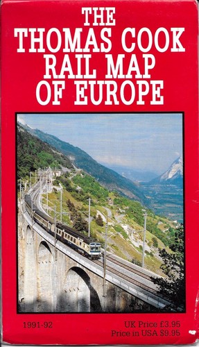 The Thomas Cook Rail Map of Europe (1992) 9780906273609 | eBay UK