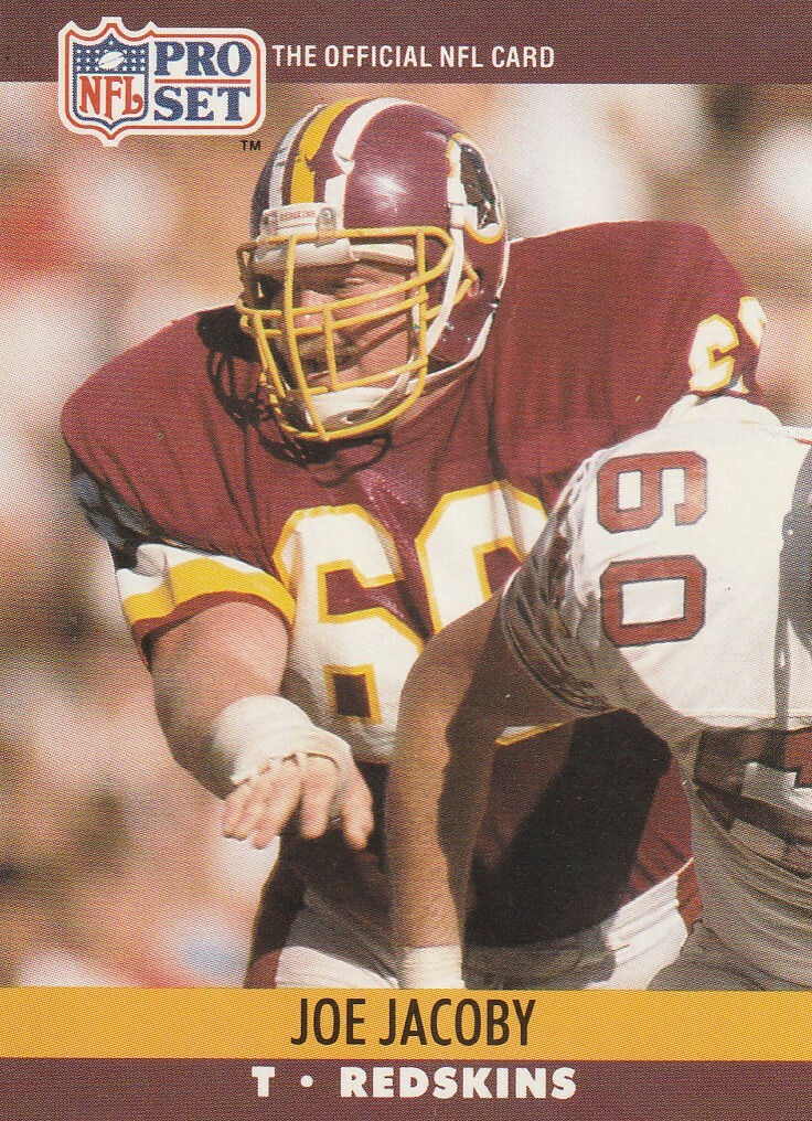 FREE SHIPPING-MINT-1990 Pro Set Joe Jacoby #664 REDSKINS PLUS BONUS ...
