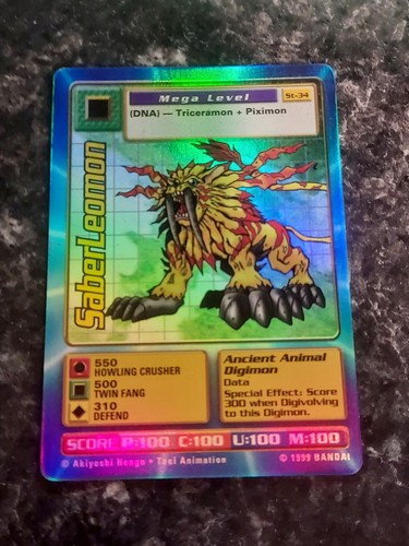 SaberLeomon Foil - Digimon Starter Pack 1999 - St-34 Bandai Nice! | eBay
