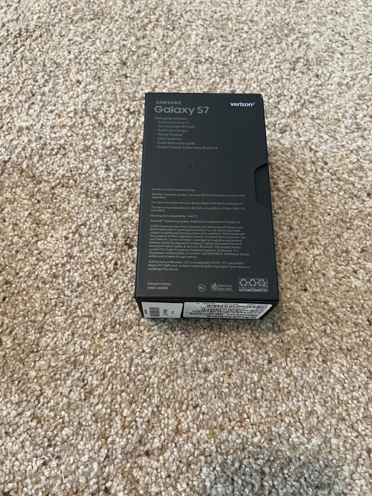 Samsung Galaxy S7 Box only with OEM Accessories Manual and Sim Tool ...