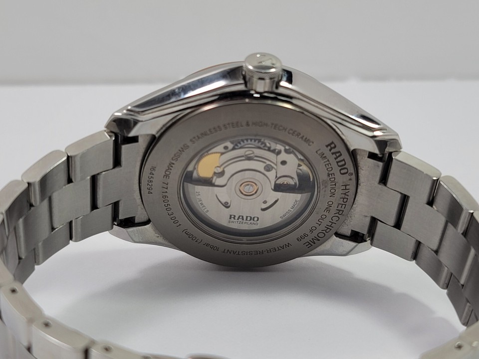 Rado Hyperchrome UTC GMT SWISS Automatic Stainless Steel Mens Watch ...