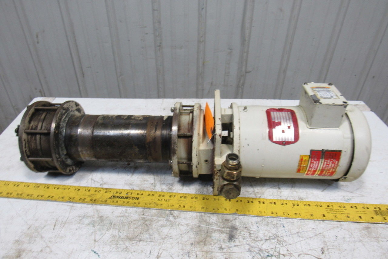 Gusher MS3.5-3-100FJ-12-A-TC 1Hp Vertical Coolant Pump 6GPM 84' Head ...