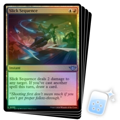 FOIL SLICK SEQUENCE X4 Outlaws Of Thunder Junction OTJ Magic MTG MINT ...