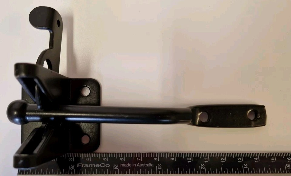 10 X Black Heavy Duty Auto Close Lock Gate Door Latch Catch JOB LOT | eBay