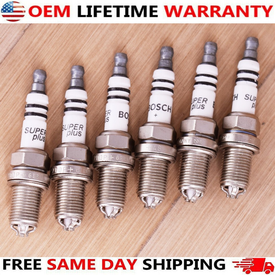 6X SparkPlugs Bosch FGR7DQP Platinum+4 4417 For BMWE39 E46E83 E36E53 ...