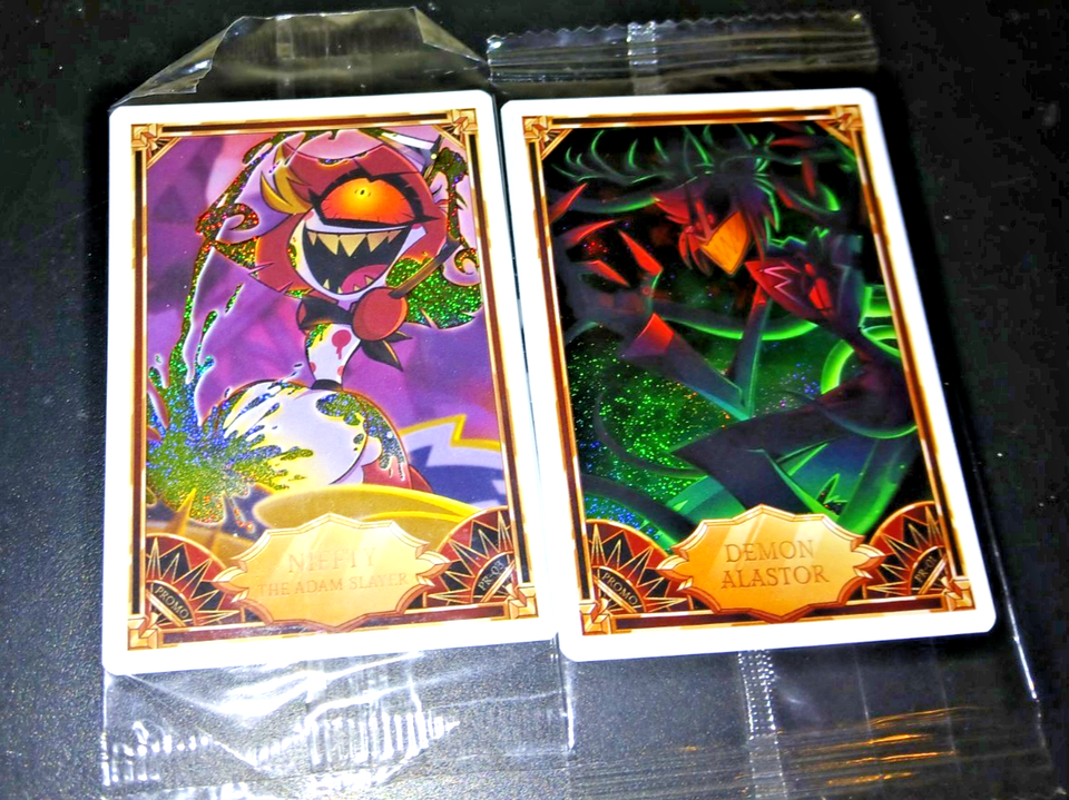 NEW Hazbin Hotel DEMON ALASTOR + NIFFTY THE ADAM SLAYER Promo Cards ...