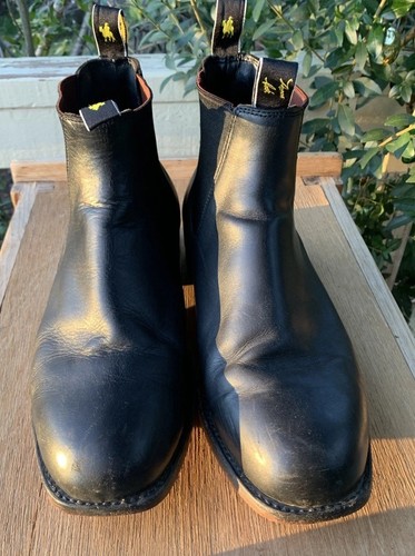 Thomas Cook Mens Black All Leather Chelsea Stockman Boots Wide Fit 11 ...