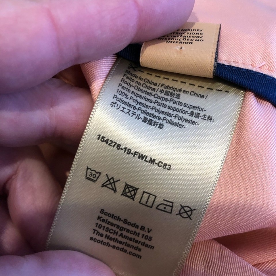 Scotch & Soda Maison Scotch peach pink red navy graphic print pants ...