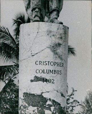 1959 Christopher Columbus Monument Statue Bayfront Park Miami Florida ...