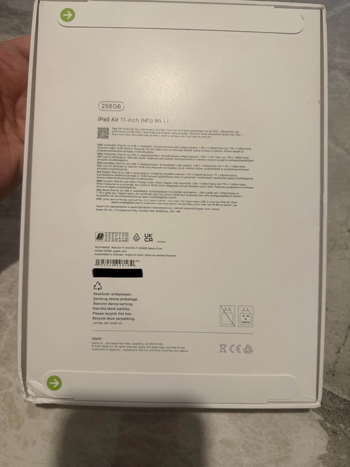 Apple iPad Air 11 Inch M3 WiFi (2025) 256GB - A3266, (Space Gray NEW ...