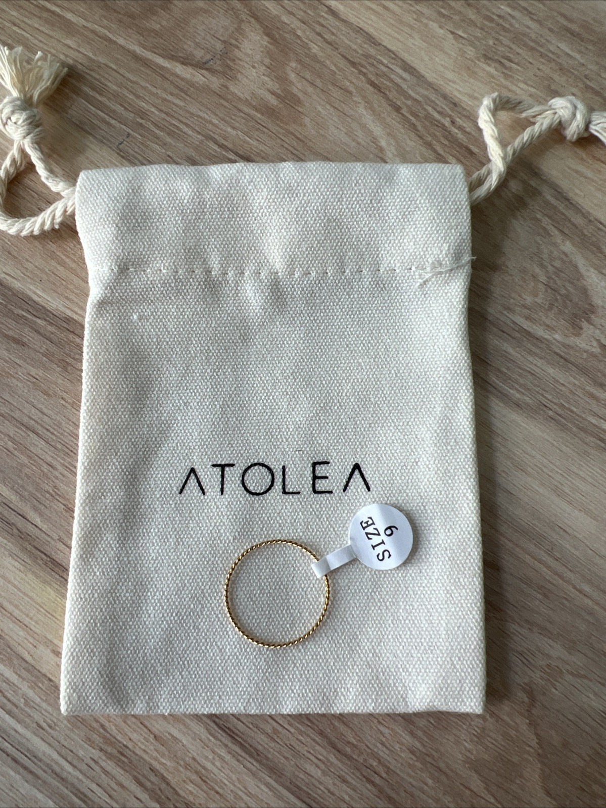 ATOLEA Gold Plated Twisted Rope Ring Size 9 | eBay