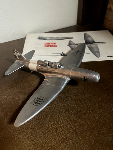 Built Vintage Plastic Model Delta 1:72 Caproni Campini Italy Airplane ...
