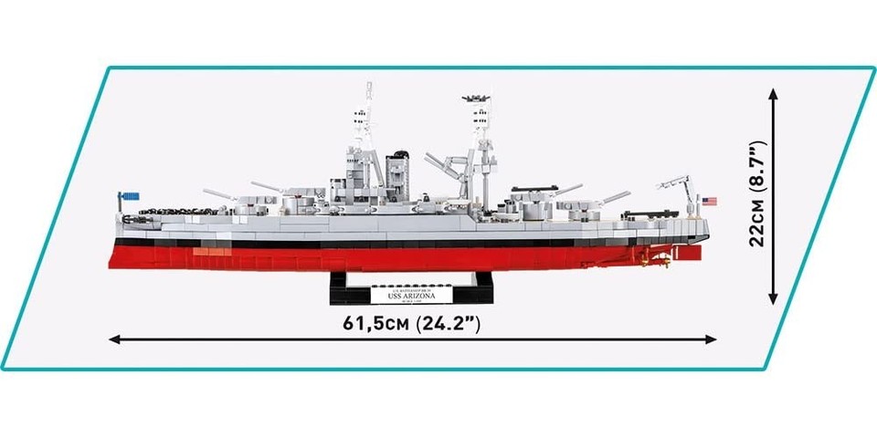COBI WWII Battleship USS Arizona (BB-39) Toy Building Block Model Set ...