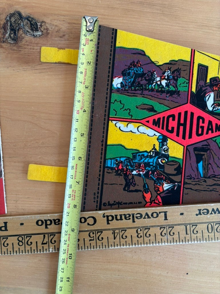 Vintage Stagecoach Stop Irish Hills Michigan Souvenir Felt Pennant | eBay