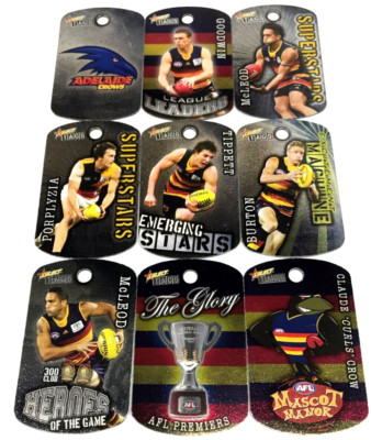2010 SELECT AFL STARS COLLECTABLE TAGS BASE TEAM SET-ADELAIDE (9 ...