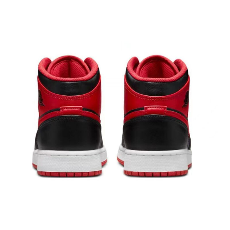 Air Jordan 1 AJ1 Mid Bred Black Fire Red Sneakers DQ8426-060 DQ8423-060 ...