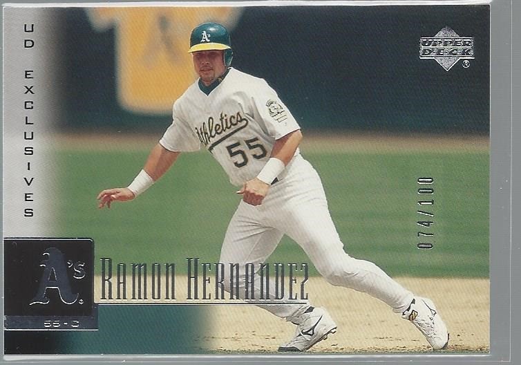 2001 Upper Deck Exclusives Silver Ramon Hernandez #ed 74/100 | eBay