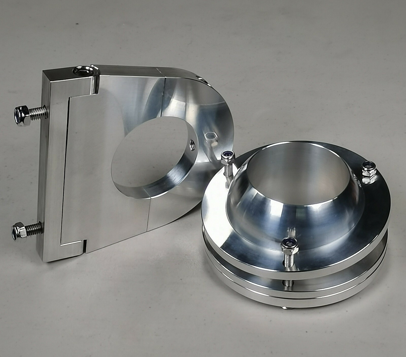 Universal 2" Swivel Base Floor Mount & 3 1/2" Polishi Steering Column ...