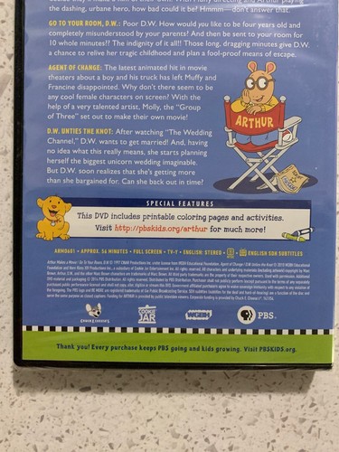 Arthur Makes A Movie DVD 4 Great Arthur Adventures SEALED NEW PBS Kids ...