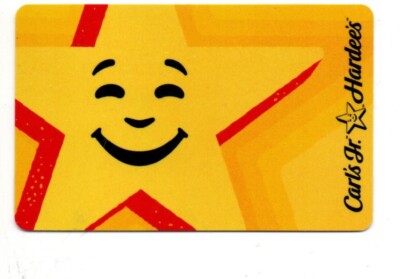 Carl's Jr Hardee's Big Smiling Star Gift Card No $ Value Collectible | eBay